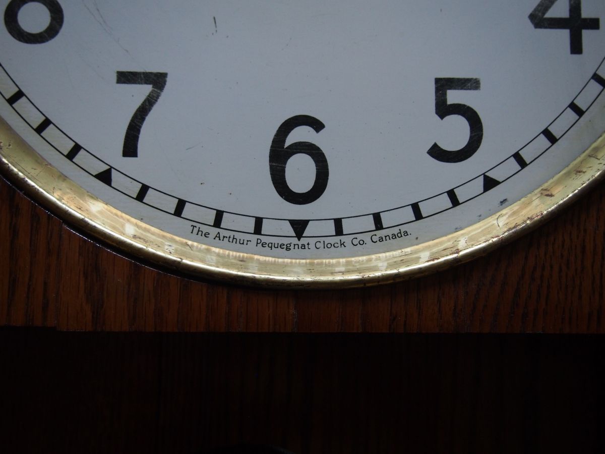 Arthur Pequegnat Canadian Time wall clock – Antique and Vintage Clocks