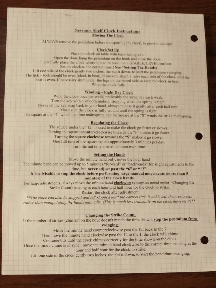 Sessions Raven clock – Antique and Vintage Mechanical Clocks