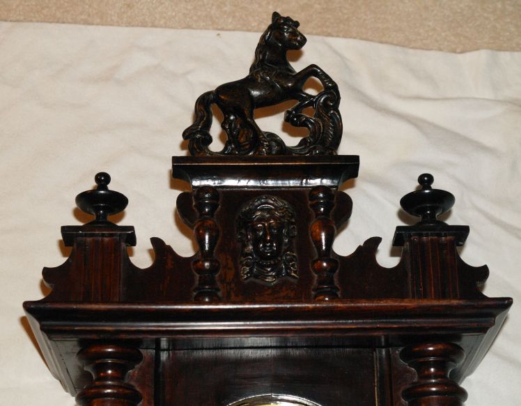 FMS Mauthe “Horse Crown” wall clock – servicing the movement – Antique ...