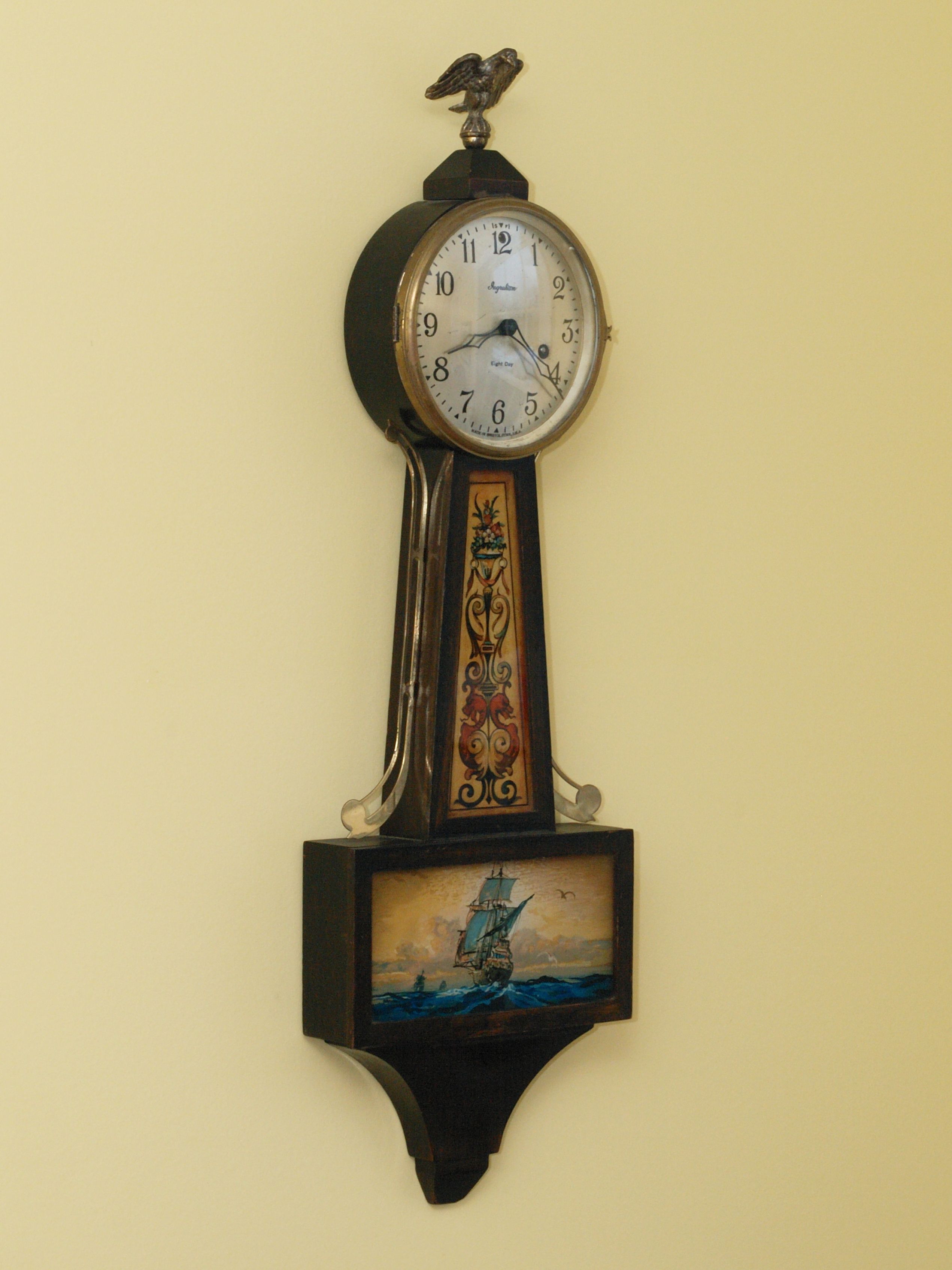 Ingraham Nordic Banjo Clock – Antique and Vintage Mechanical Clocks