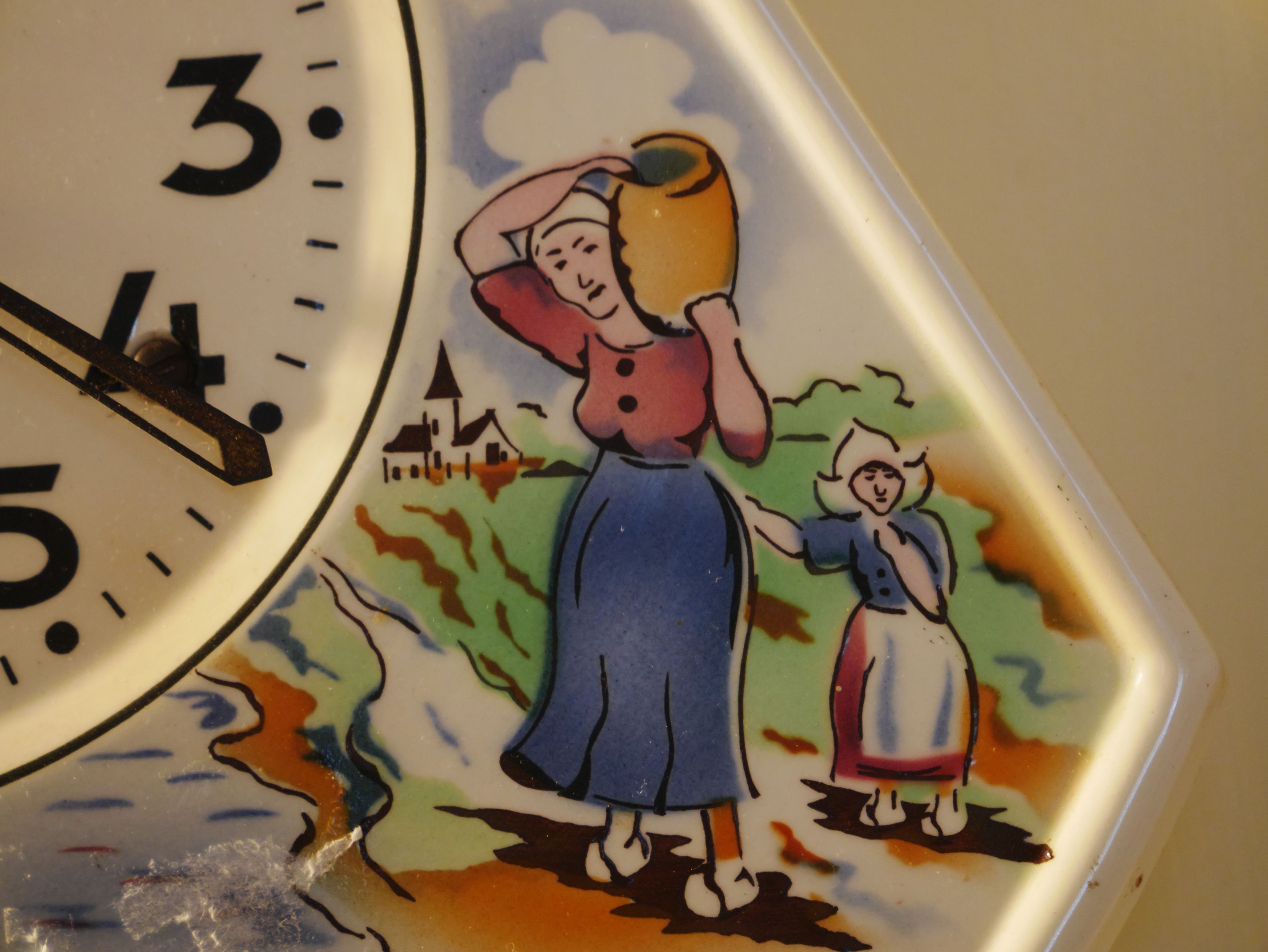 A pretty little Delft clock by Forestville – Antique and Vintage ...