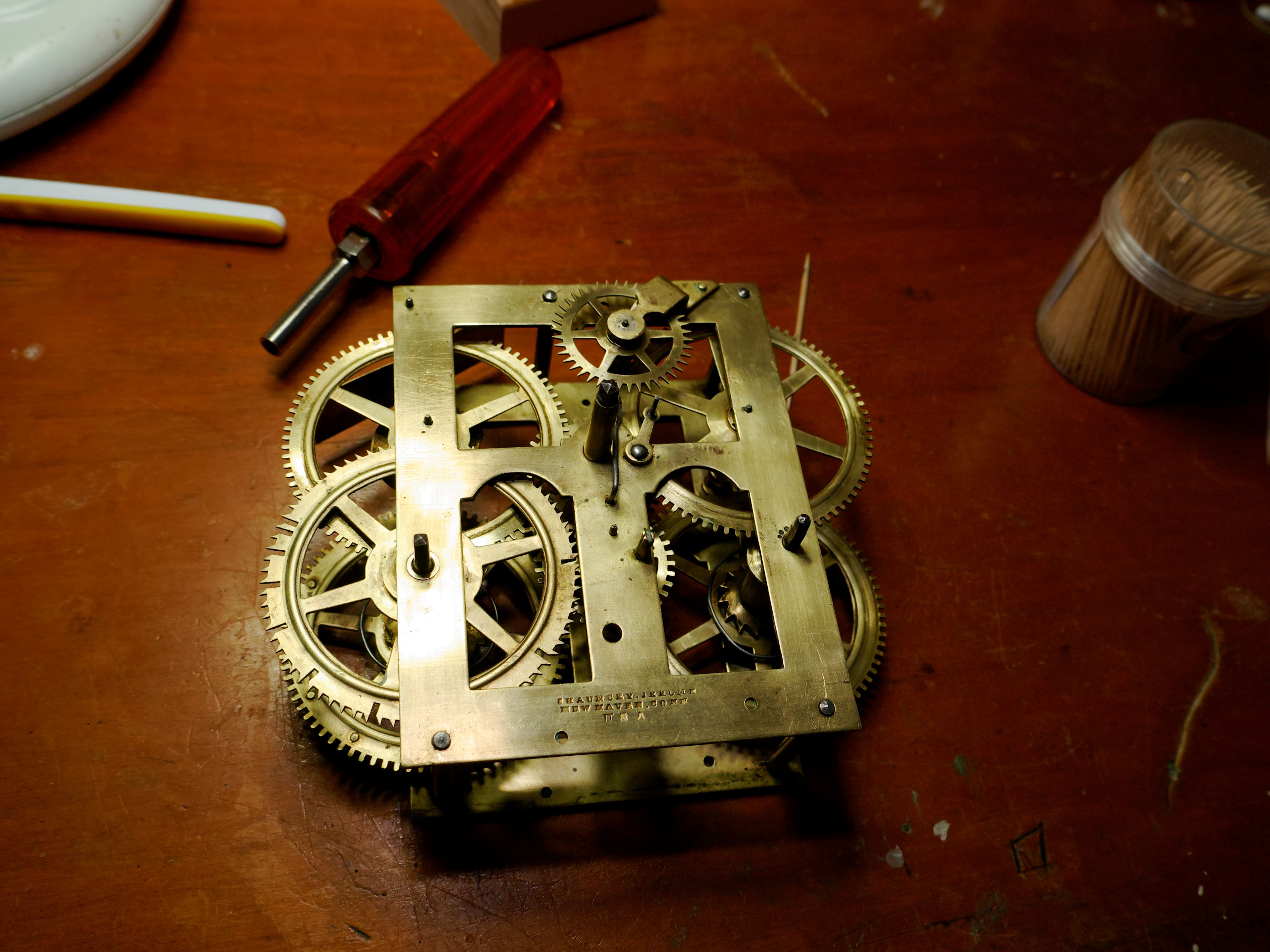 Chauncey Jerome 30 hour ogee – servicing a #1.314 time and strike ...