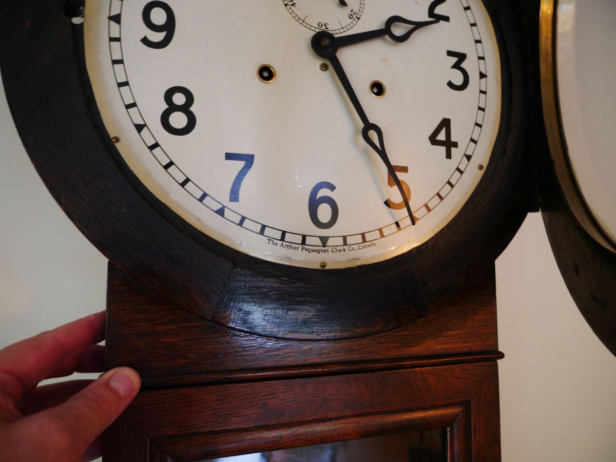 A Close Look at the Arthur Pequegnat Moncton Wall Clock – Antique and ...