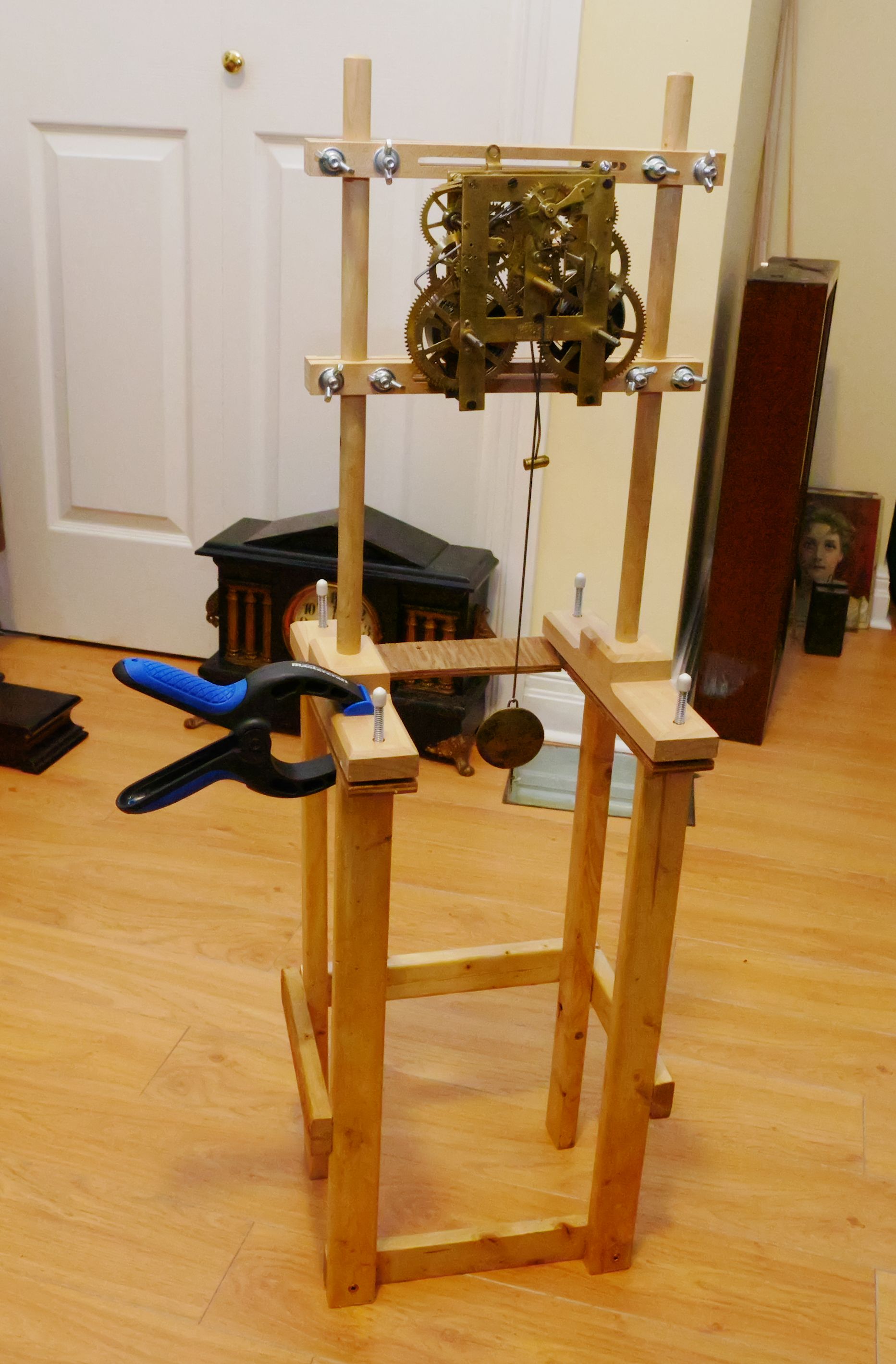 Tall case clock movement testing stand – Antique and Vintage Mechanical ...