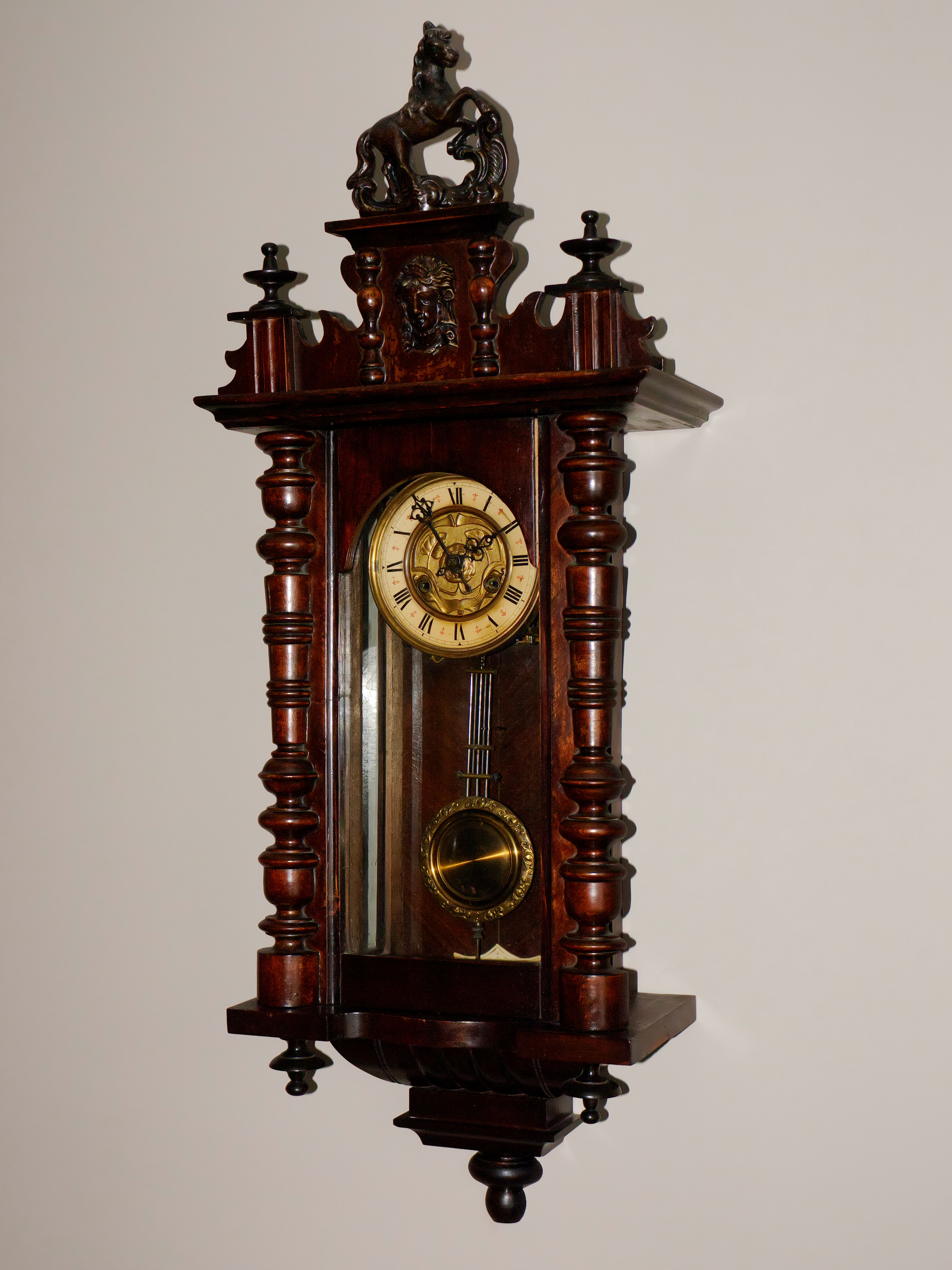 FMS Mauthe “Horse Crown” wall clock – servicing the movement – Antique ...