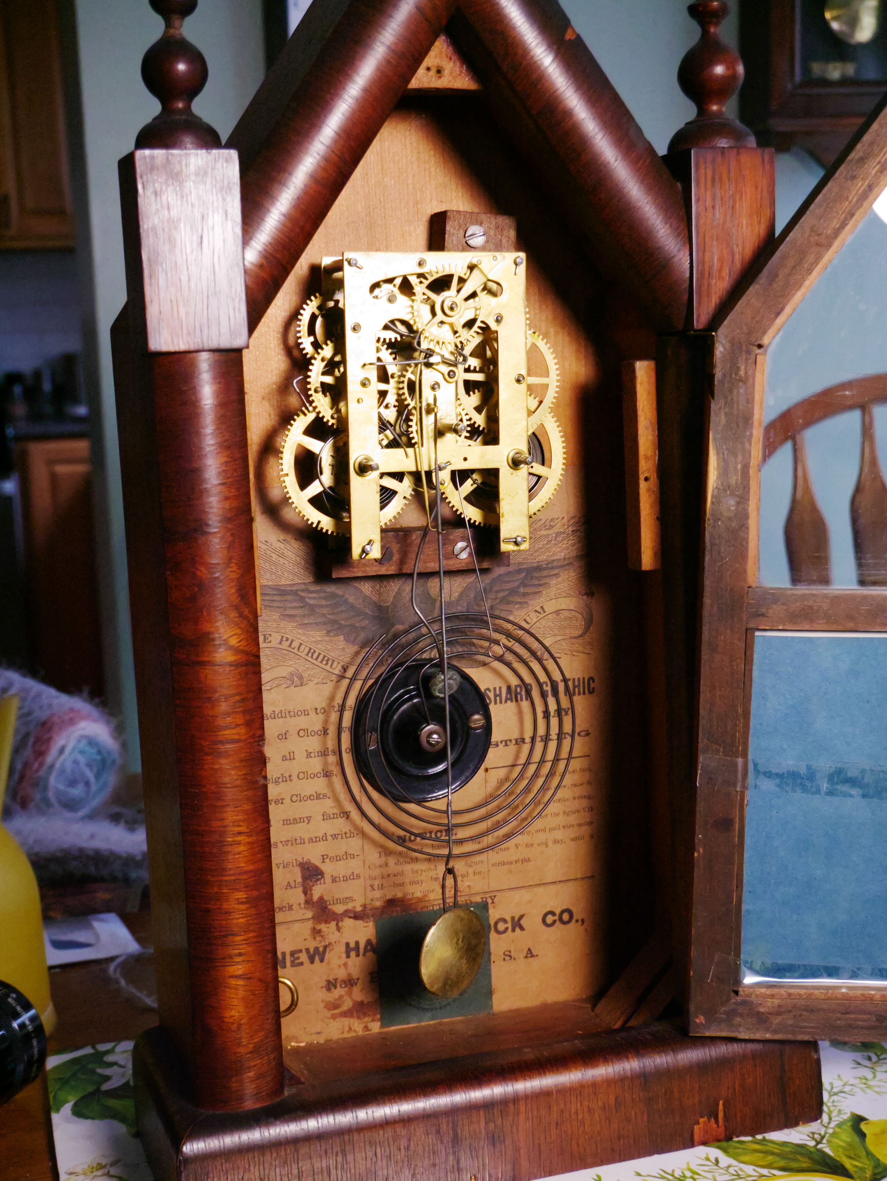 New Haven 30 hour Sharp Gothic (Steeple) – a curious fact – Antique and ...