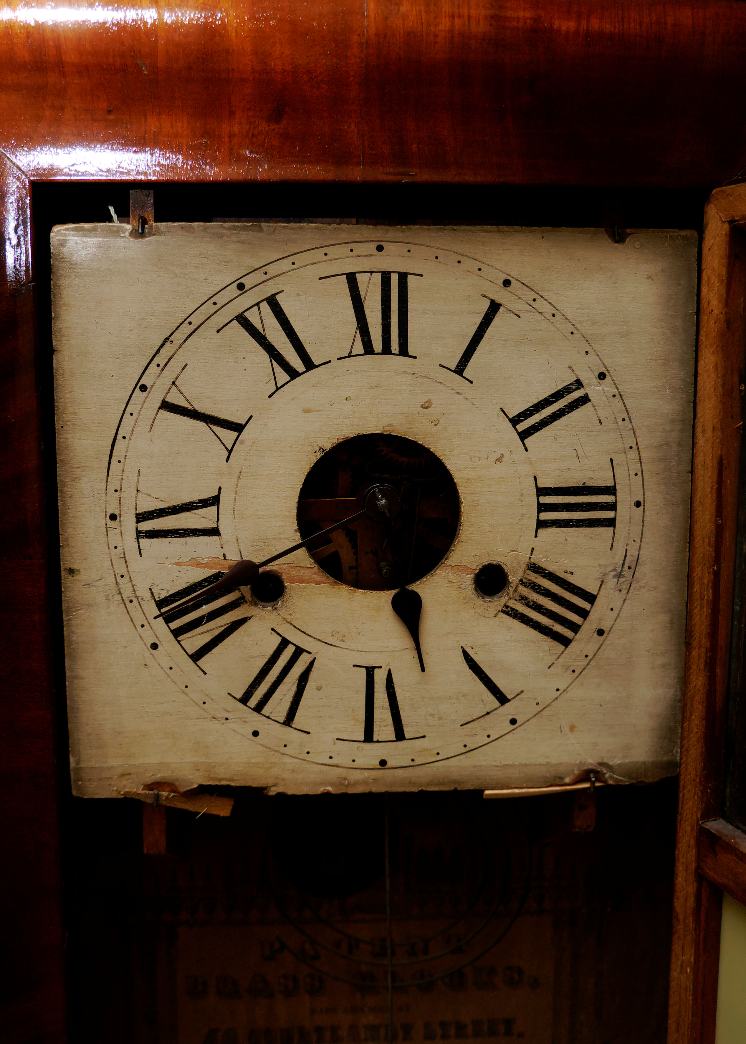 George H Clark Ogee clock – movement and dial work – Antique and ...