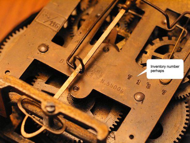 Interpreting the numbers on an antique German clock movement – Antique ...