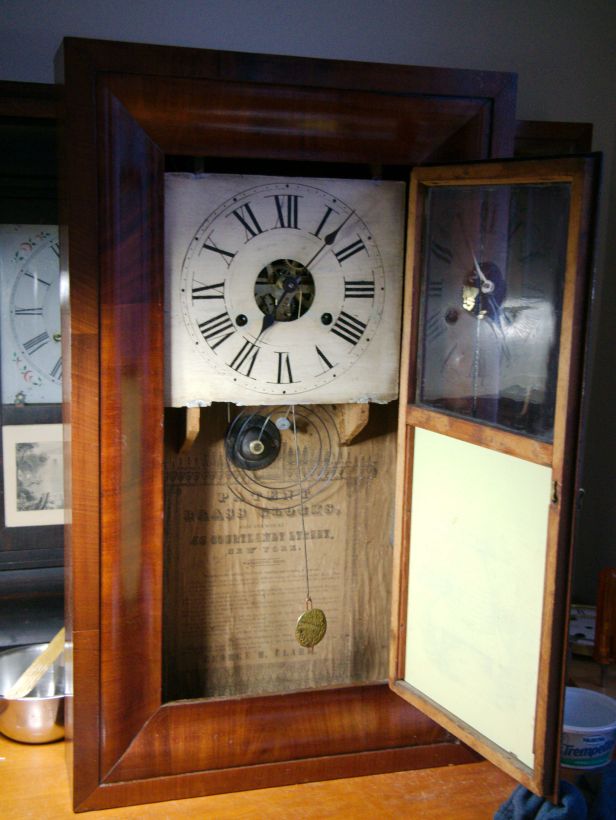 George H Clark Ogee clock – movement and dial work – Antique and ...