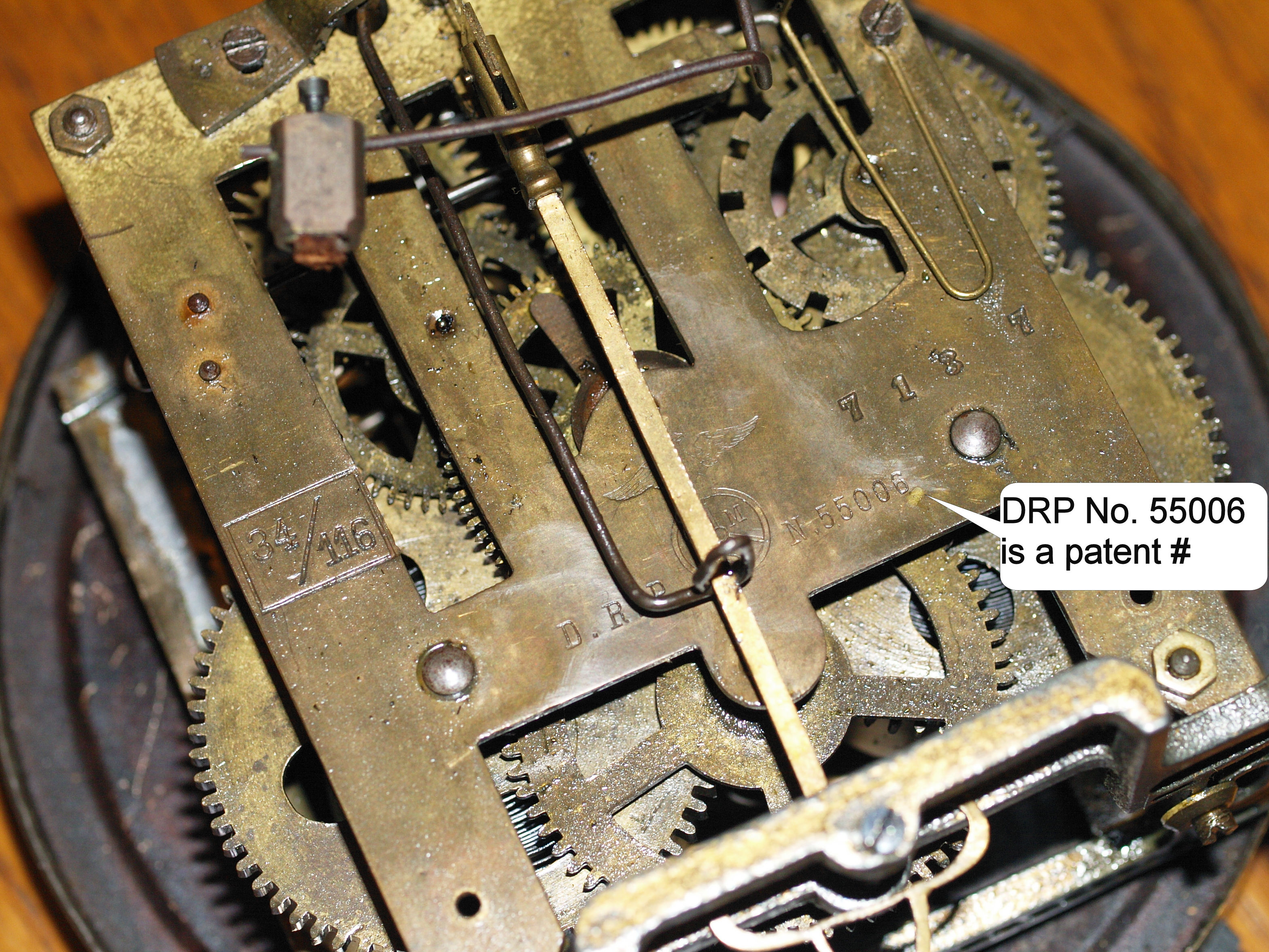Interpreting the numbers on an antique German clock movement – Antique ...
