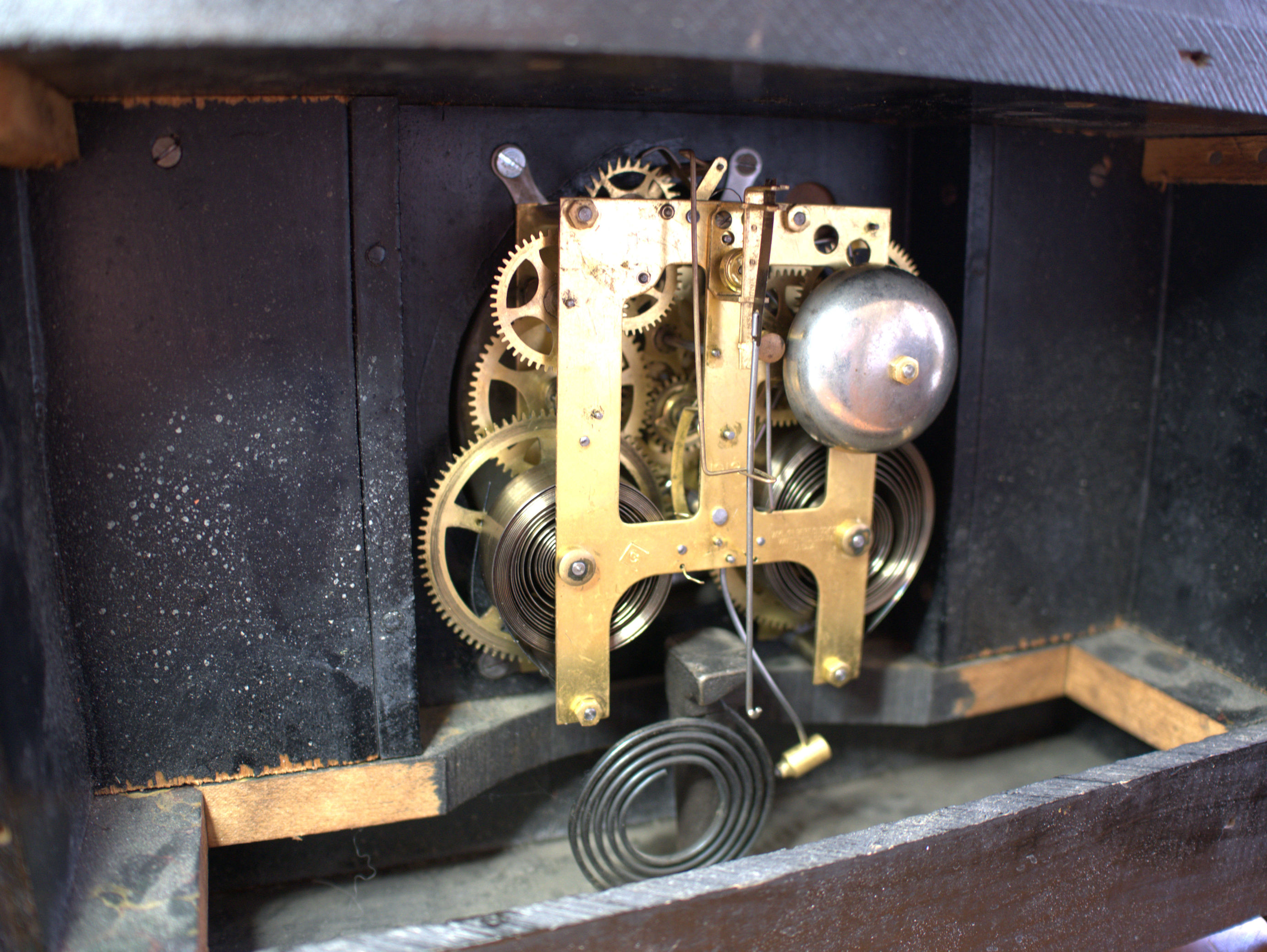 Gilbert 6 column mantel clock – Antique and Vintage Mechanical Clocks