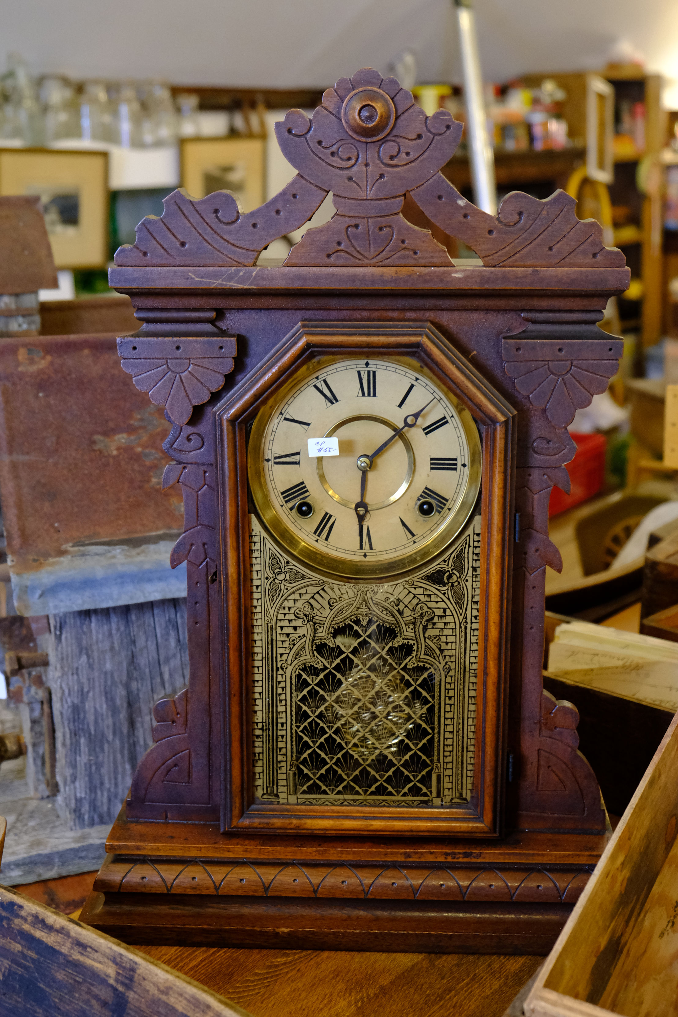 E Ingraham Mystic parlour clock – Antique and Vintage Mechanical Clocks