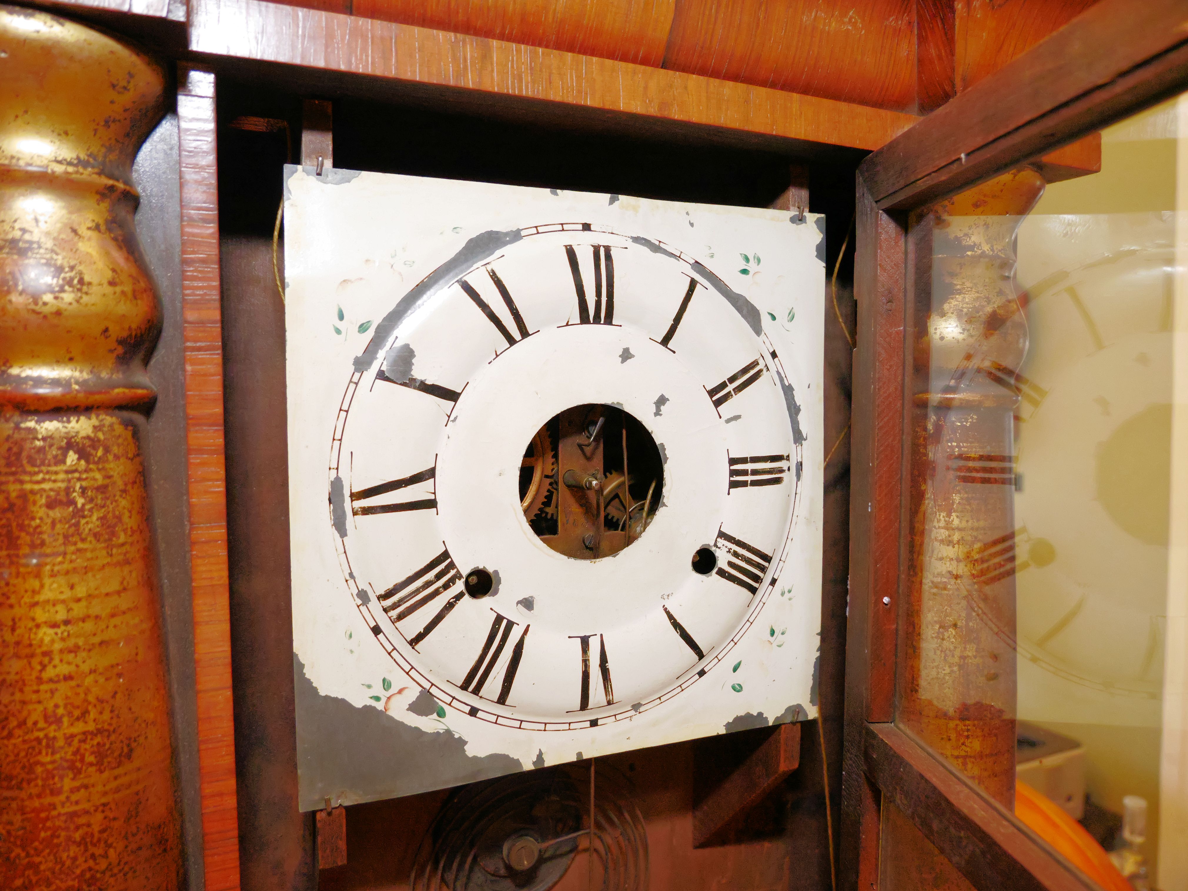 Pequegnat gingerbread clock and dial inpainting – Antique and Vintage ...