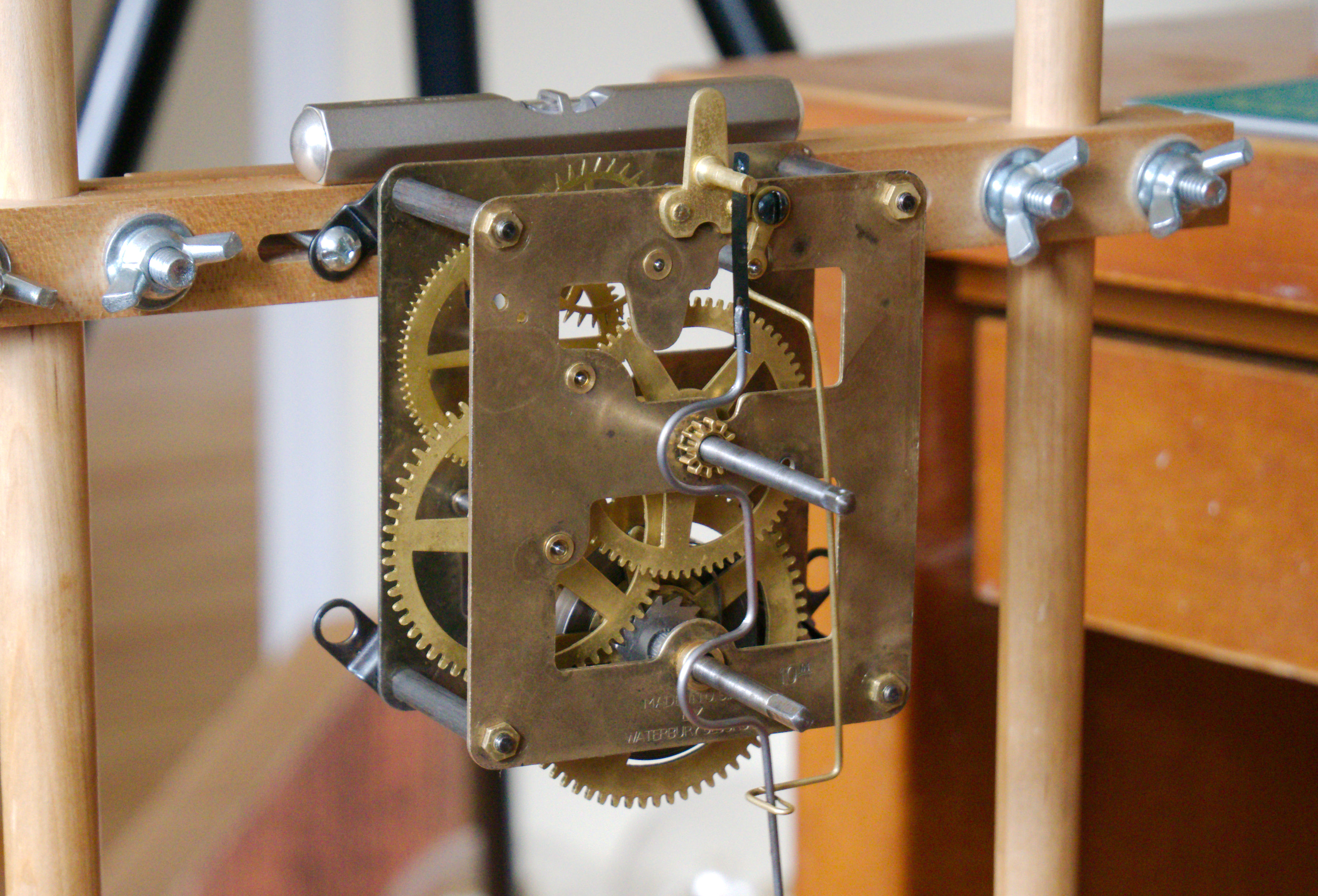 Waterbury Arion wall clock movement servicing – Antique and Vintage ...