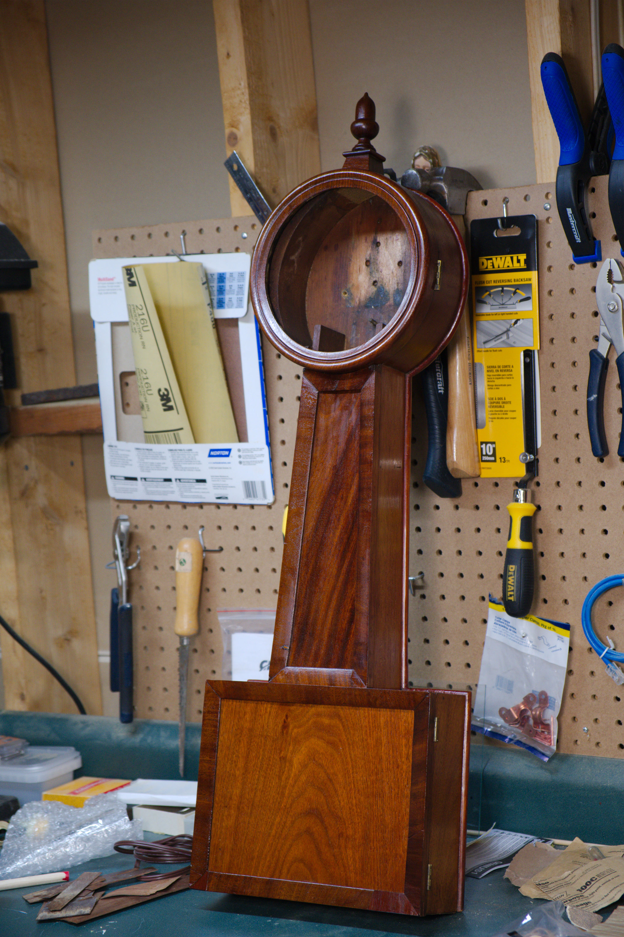 Restoration work on a 181 year old weight driven banjo clock – Antique ...