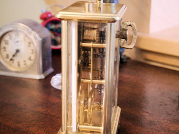 Schatz carriage clock with an interesting visible escapement – Antique ...