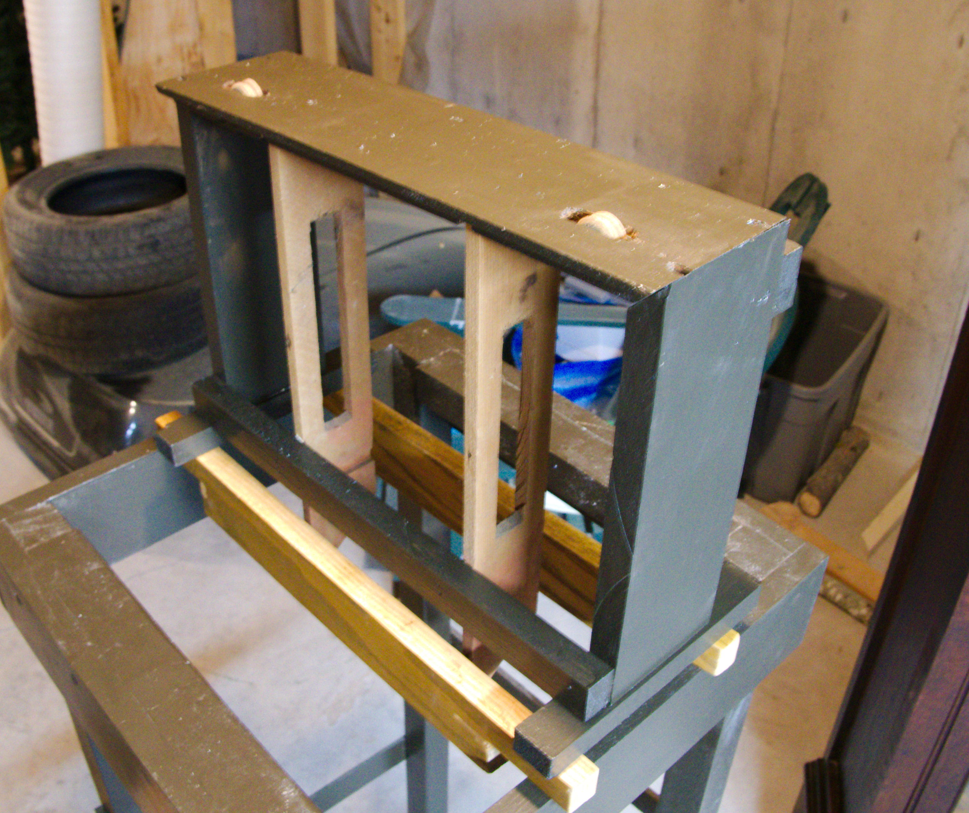 A custom test stand for weight driven ogee style clocks – Antique and ...