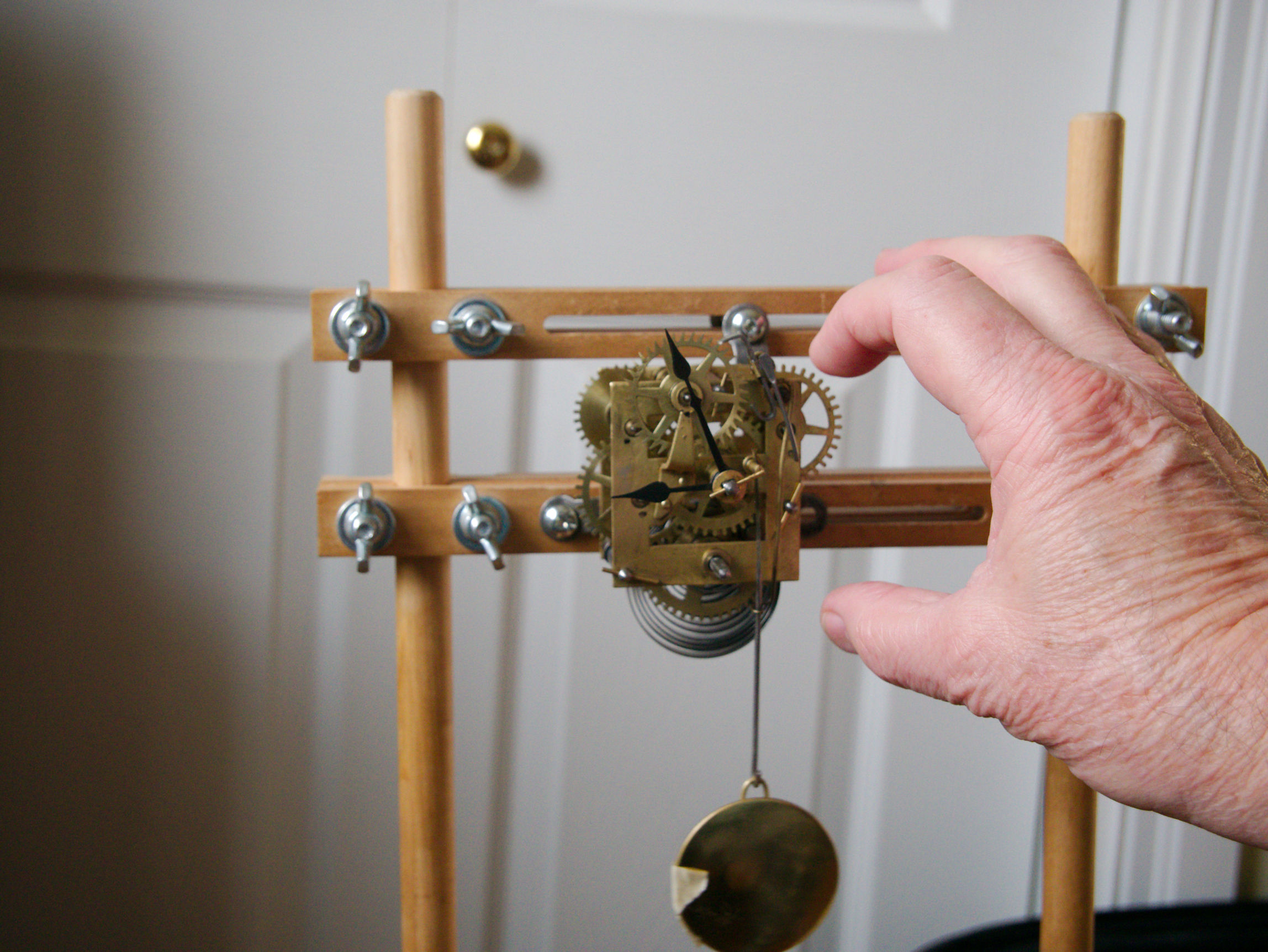 The tiniest clock movement I have come across, made by New Haven ...