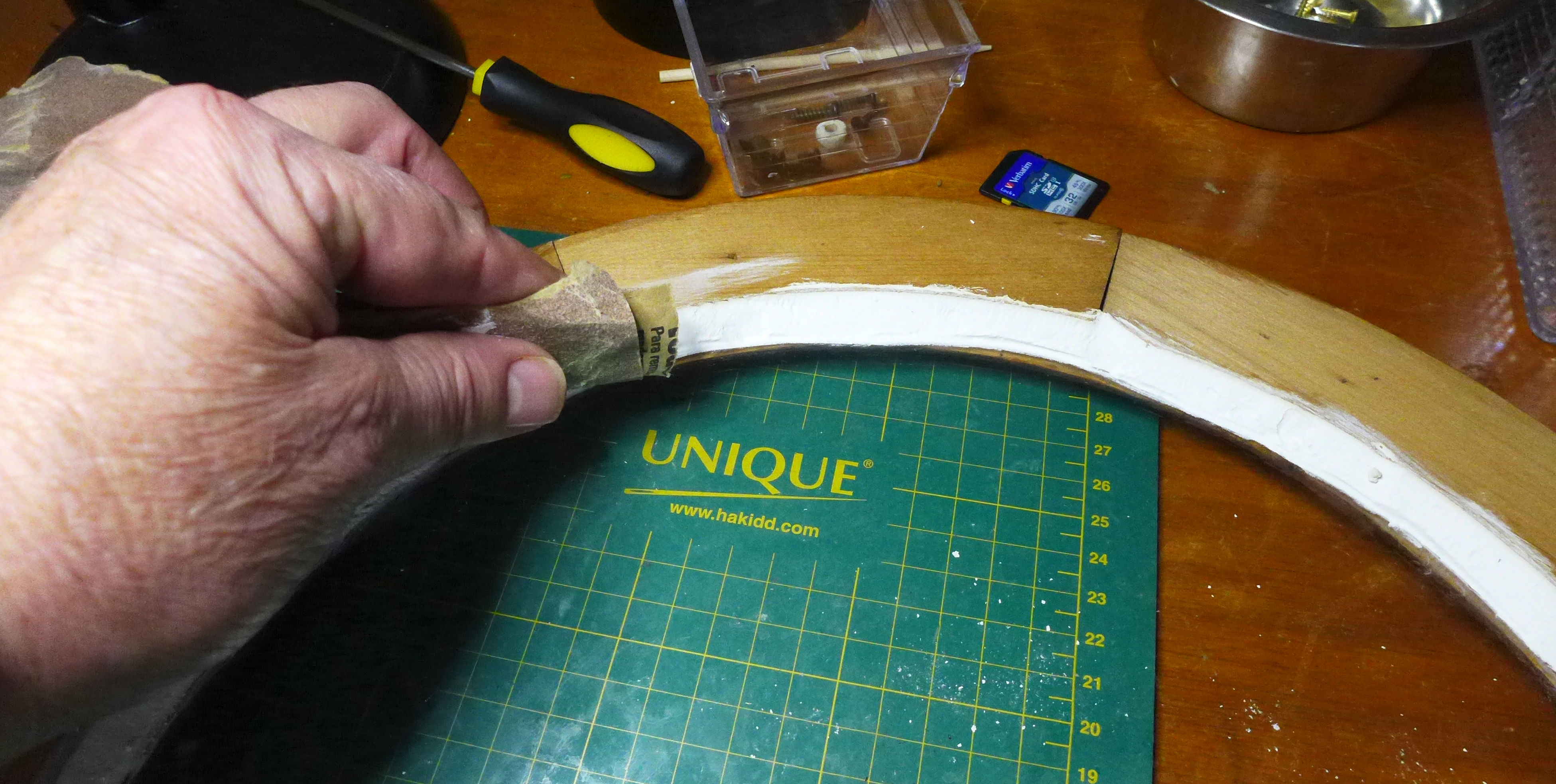 Securing Clock Glass to a wood Bezel with Plaster of Paris: An easy ...